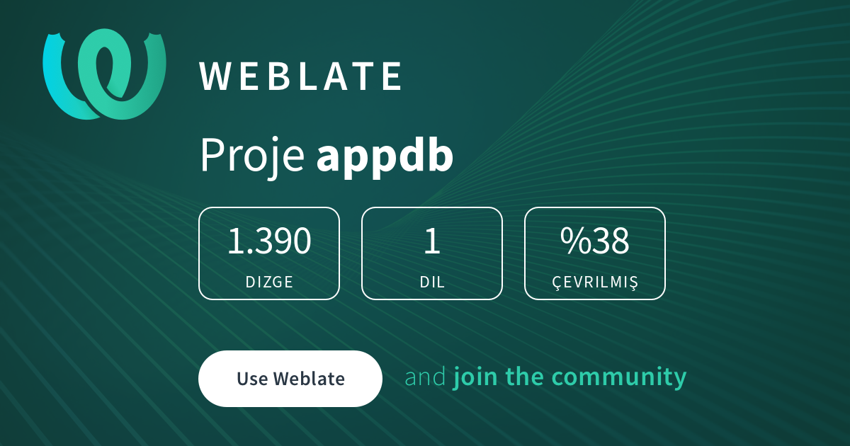 appdb - Turkish @ Weblate