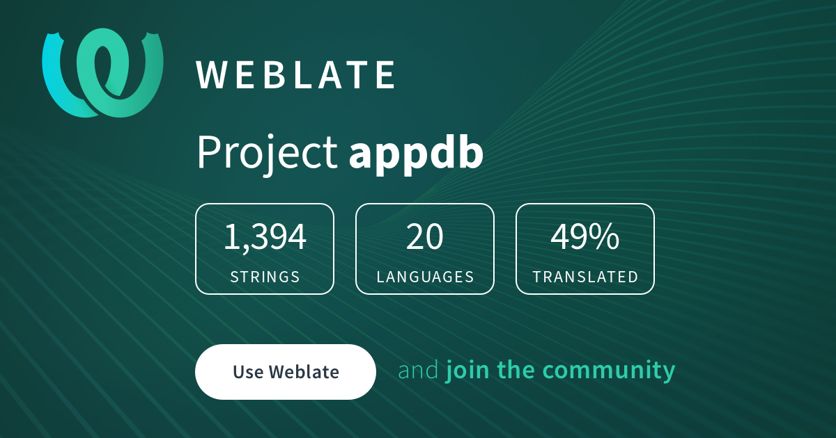 appdb @ Weblate